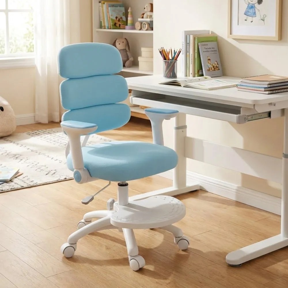 Dětská rostoucí židle Neoseat KIDDY THREE — látka, pratelný potah, modrá