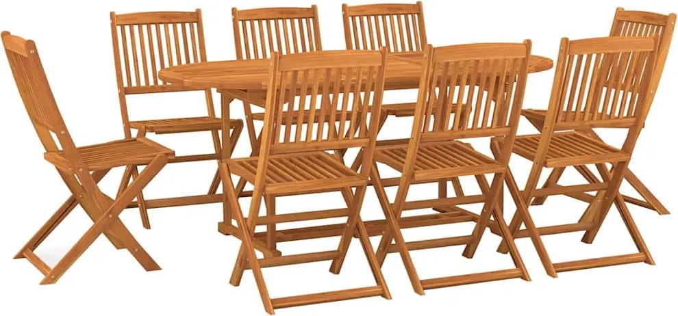 9dílný zahradní jídelní set 180x90x75 cm masivní akáciové dřevo 3086973