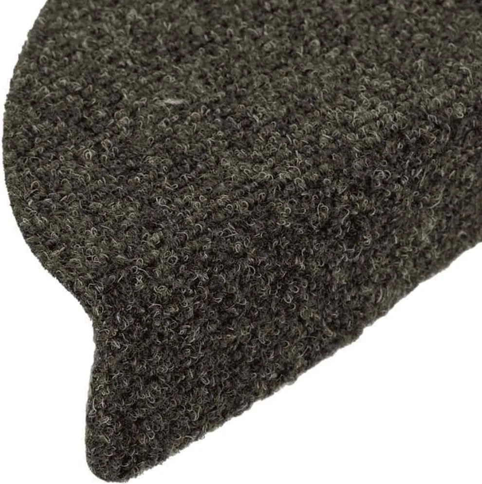 Schodové rohože samolepicí 20 ks 56 x 17 x 3 cm antracitové půlkulaté 3365675