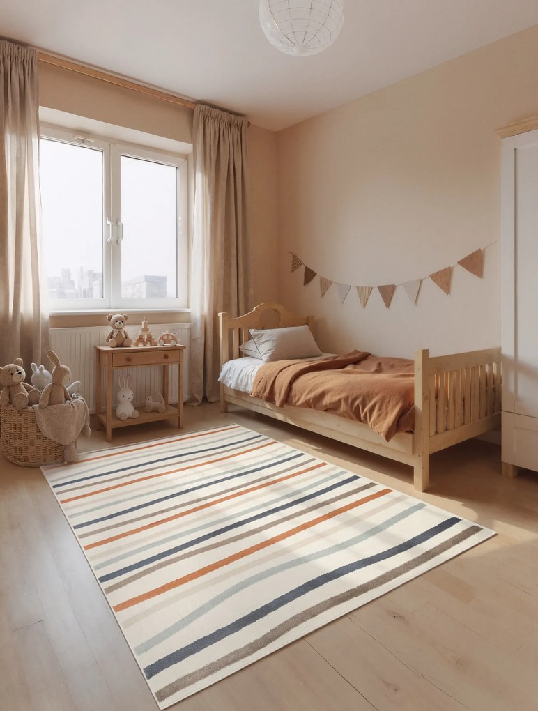 Hanse Home, Dětský koberec Adventures 106410 Cream Multicolor, 200x290, vícebarevná, dětský pokoj