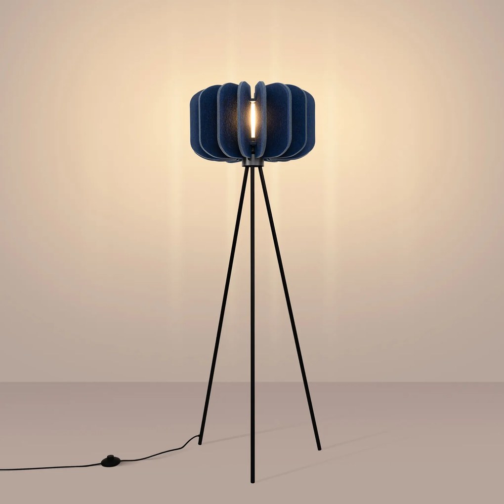 Sollux Lighting Stojací lampa MULA 45 tmavě modrá