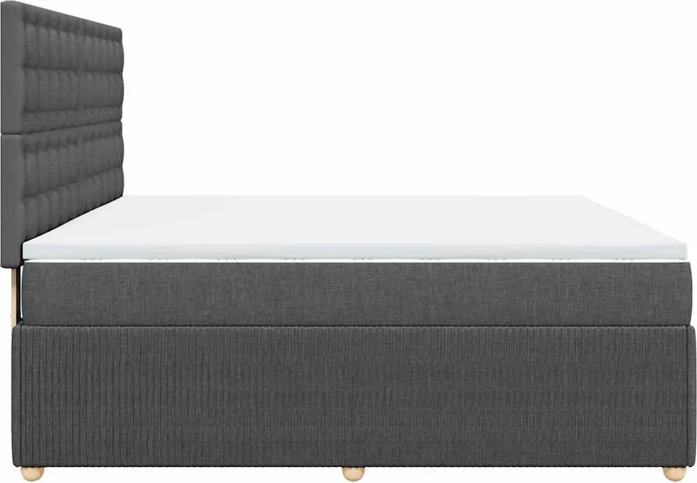 Box spring postel s matrací tmavě šedá 180x200 cm textil 3292150