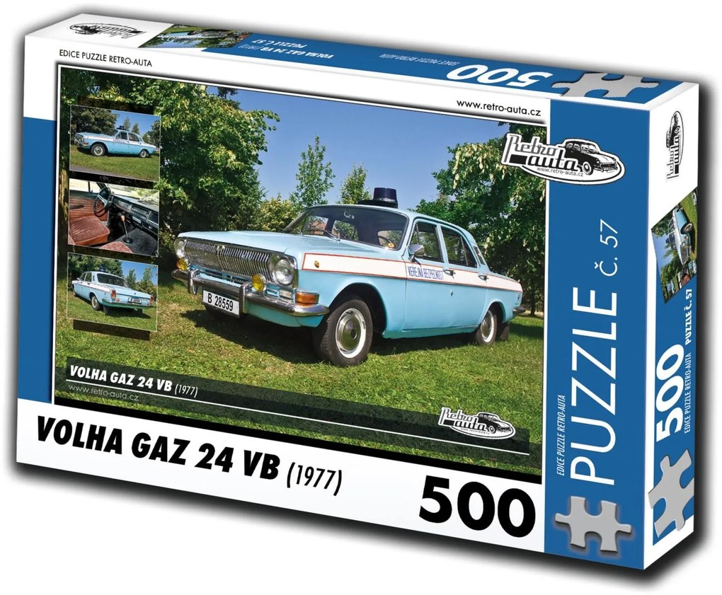 Puzzle retro-auta puzzle č. 57 volha gaz 24 vb (1977) 500 dílků