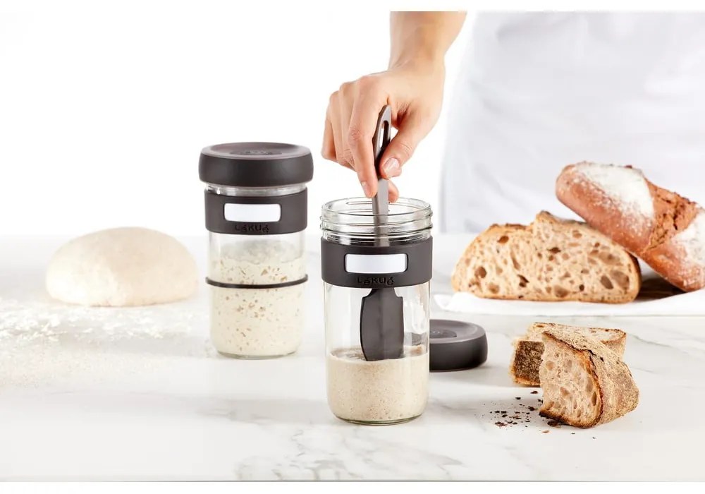 Set na výrobu kvásku se stěrkou 2 ks 700 ml – Lékué