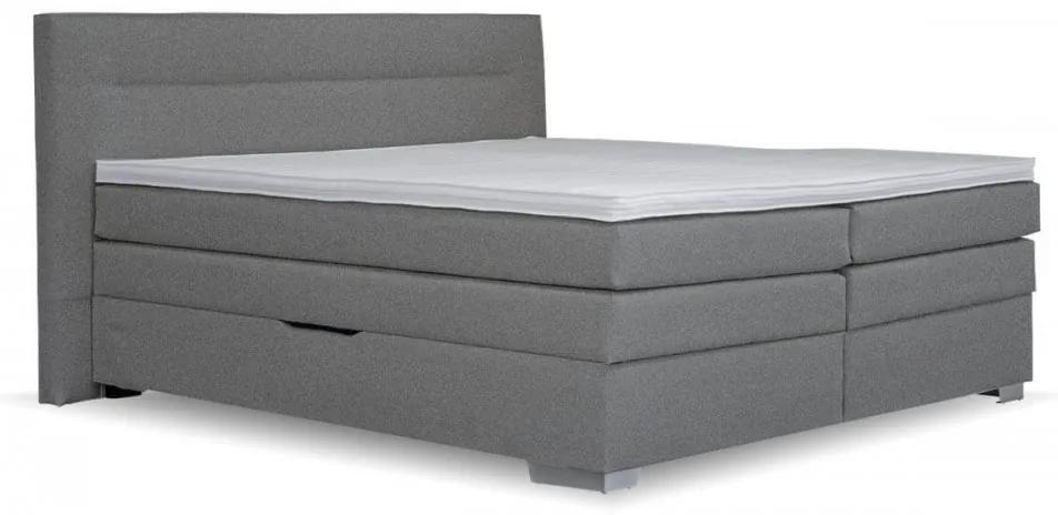 Americká postel boxspring s úložným prostorem DORIA, 160x200 cm, hnědošedá BLANÁŘ