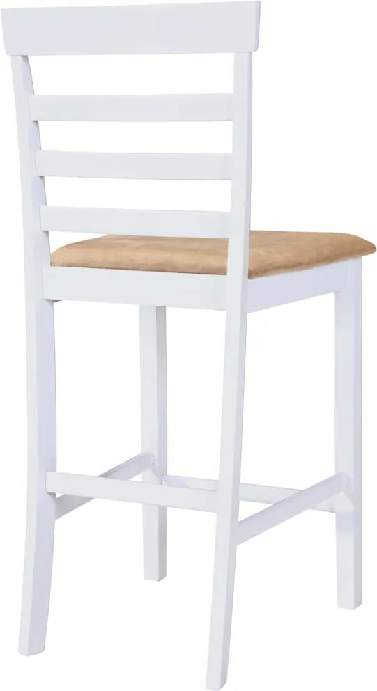 Bílý dřevěný barový stůl a 4 barové židle, set 271832