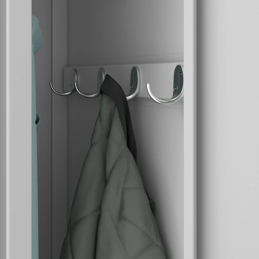Šatní skříň 4dílná, šedá, 800x1800x500 mm: KACPER