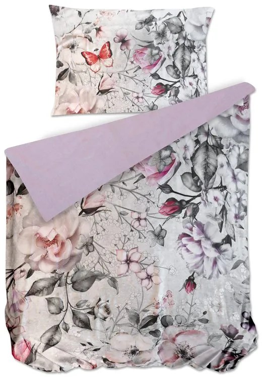Bierbaum povlečení bavlněný satén 5205D Roses - 140x200 / 70x90 cm