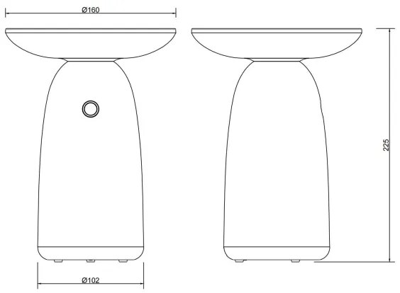Globo 36625W - LED Stmívatelná solární dotyková lampa LED/10W/230V IP54 bílá