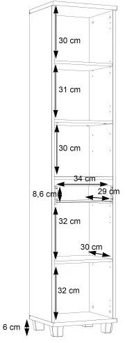 Koupelnová skříňka VENOM bílá/dub sonoma