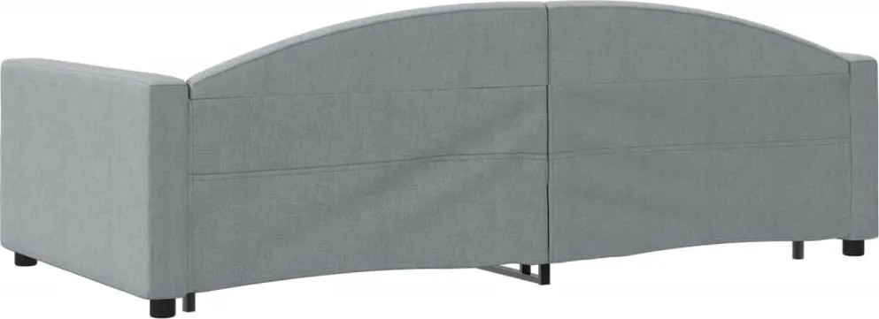 Válenda s přistýlkou světle šedá 100 x 200 cm textil 3197193
