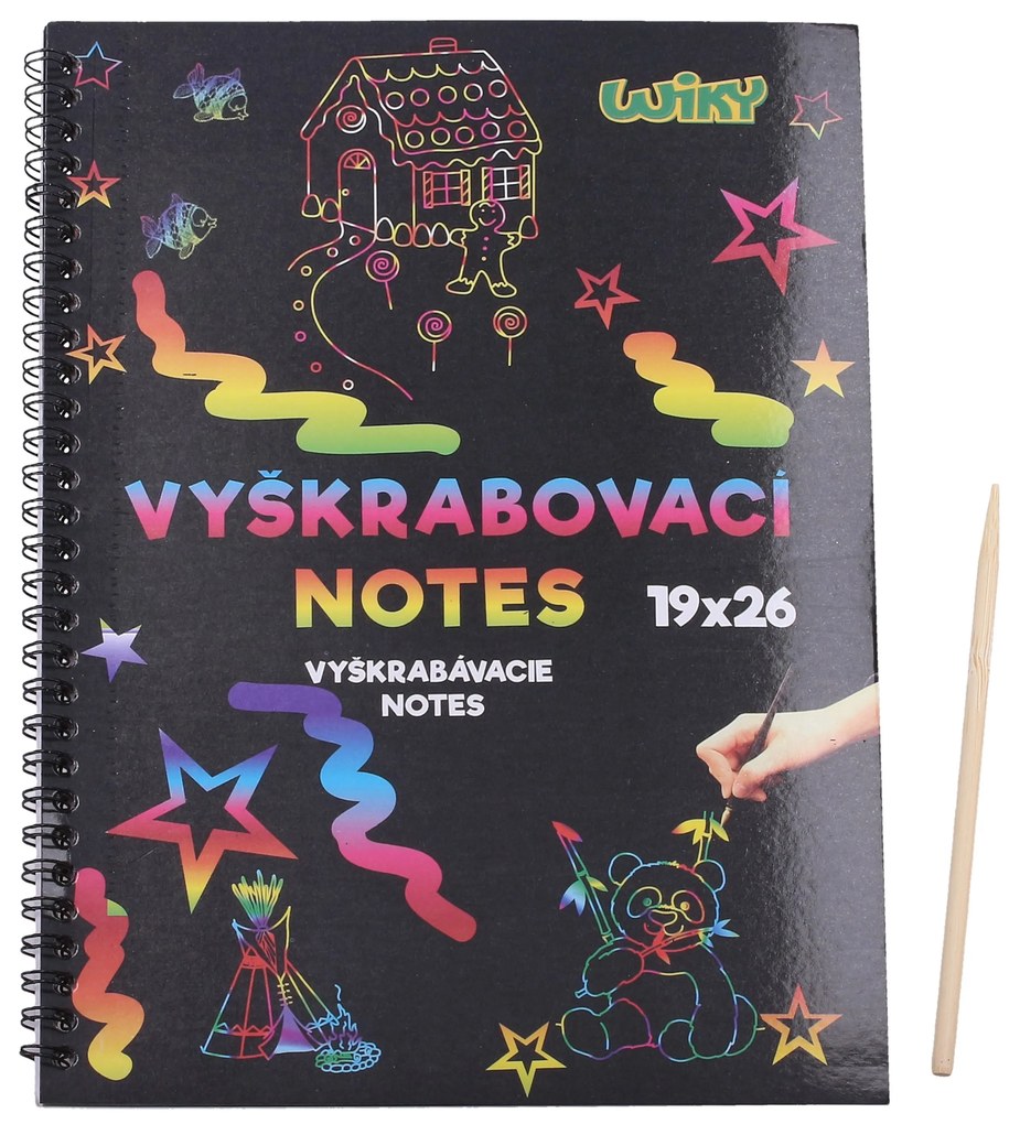 Wiky kreativita Vyškrabovací notes 26x19cm / 10 listů