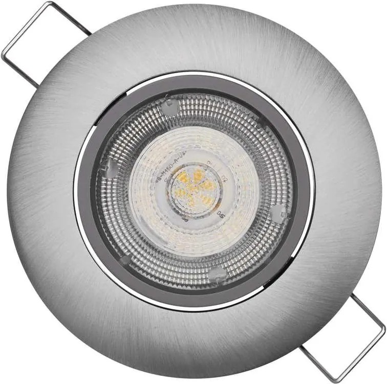 Emos LED bodové svítidlo Exclusive stříbrné, kruh 5W neutr. bílá
