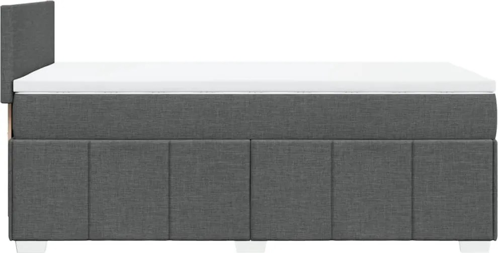 Box spring postel s matrací tmavě šedá 80 x 200 cm textil 3289189