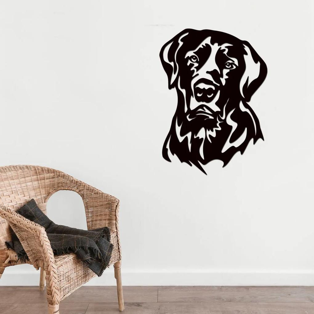 dřevo života Dřevěná dekorace psa Labrador Rozměry (cm): 22x30, Barevný vzor: Bílá