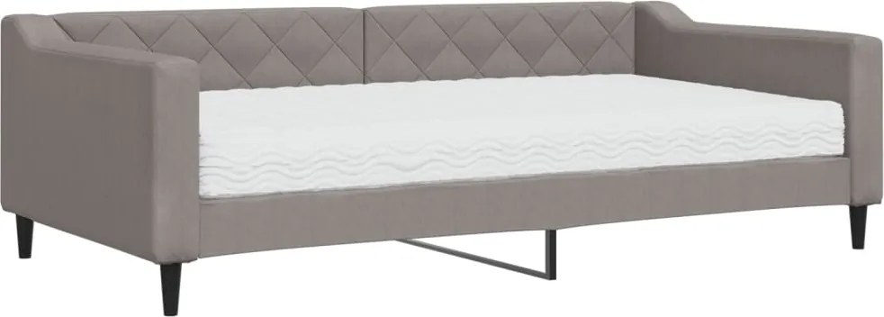 Válenda s matrací taupe 100 x 200 cm textil 3197416