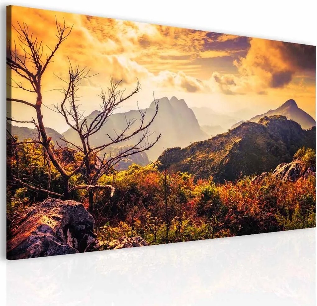 Malvis Malvis Obraz podzimní pohled na masiv hor  70x50 cm