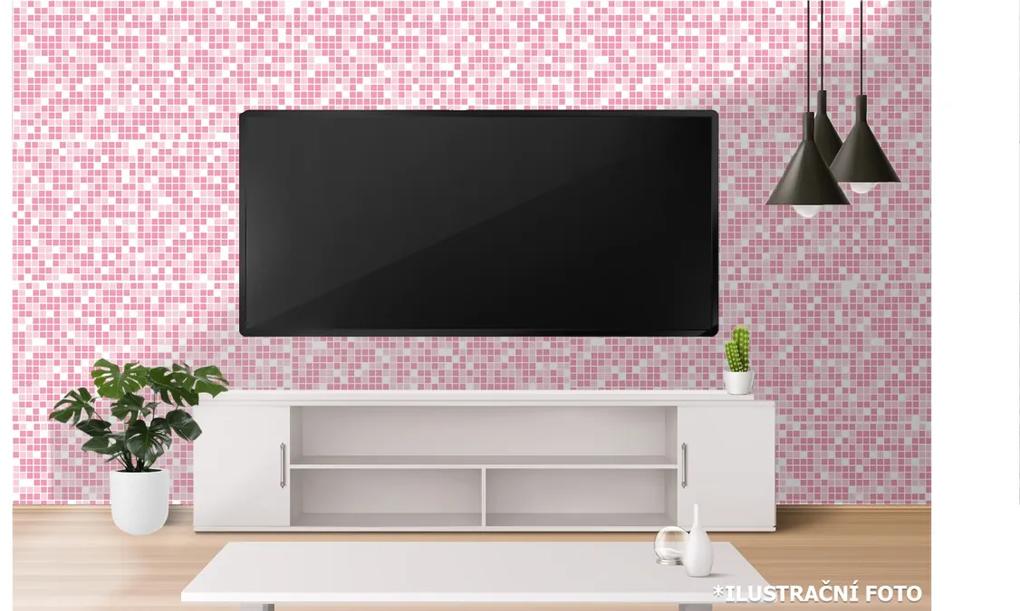 3D obkladový panel PVC Mozaika růžová (480 x 955 mm)