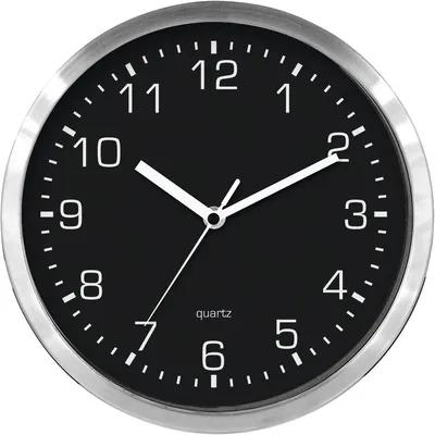 Nástěnné hodiny kovové černé Ø 25 cm
