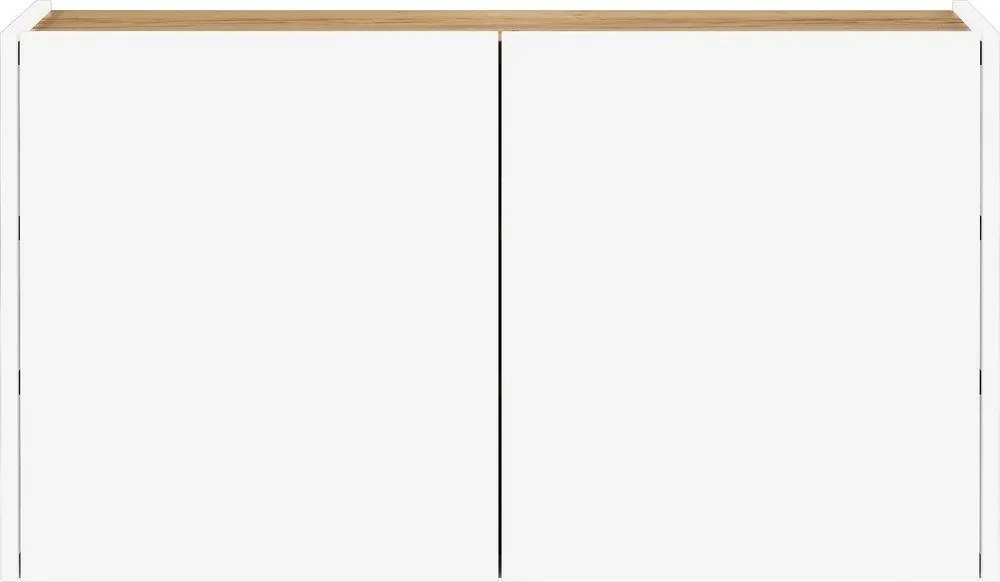 Bílá závěsná skříňka v dekoru dubu 93x52x29 cm Libbiano – Germania