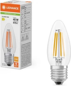LED žárovka E27 LEDVANCE Filament CL B FIL 3,4W (40W) teplá bílá (2700K)