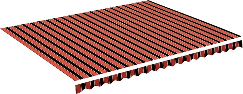 Náhradní plachta na markýzu oranžovo-hnědá 450 x 350 cm polyesterová 311960