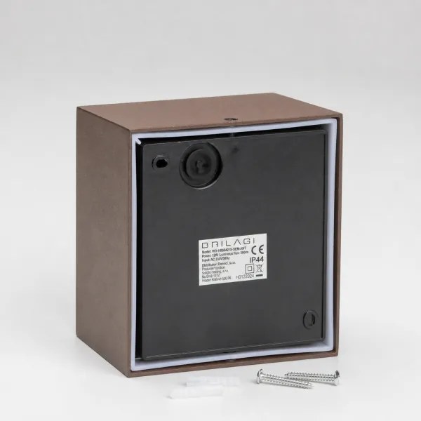 Brilagi-LED Venkovní nástěnné svítidlo se senzorem TERNI LED/12W/230V hnědá IP44
