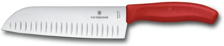 VICTORINOX Swiss Classic nůž Santoku 17cm červený