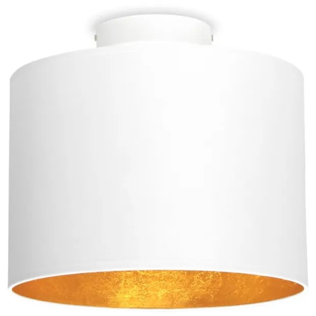 Bílé stropní svítidlo s detailem ve zlaté barvě Sotto Luce MIKA, ⌀ 25 cm