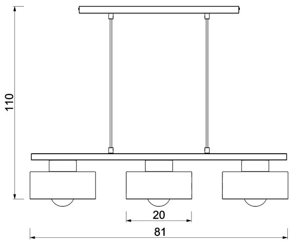 Lustr na lanku MARTI 3xE27/15W/230V bílá/chrom