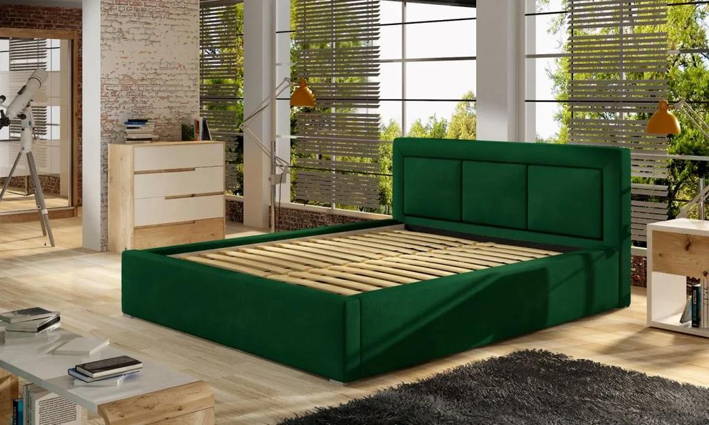 Čalouněná postel BELLUNO - Kronos 09 - 140x200cm - Dřevo