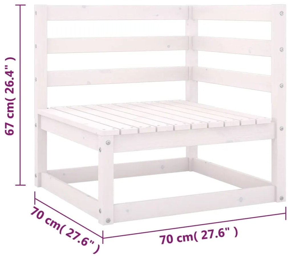 vidaXL Marketos 6dílná zahradní sedací souprava s poduškami masivní borovice