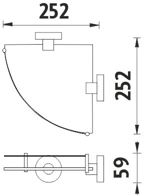 Nimco Police rohová s ohrádkou UNIX ČERNÁ - UNC 13091RBX-90