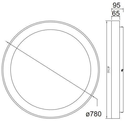 Mantra Niseko, stropní svítidlo s dřevěnou povrchovou úpravou LED 58W 3000K, průměr 78cm