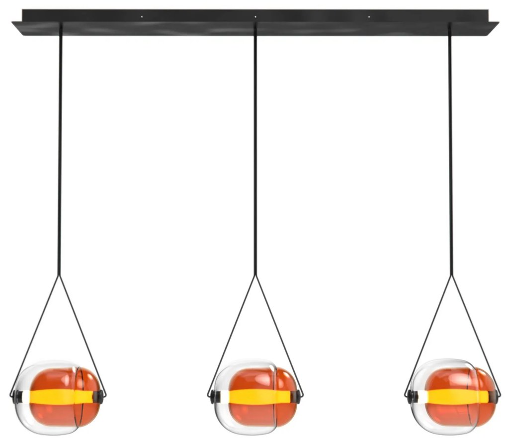 Brokis Závěsné svítidlo CAPSULA SINGLE PC937 Barva vnitřního skla: opalín (CGC38), Barva vnějšího skla: transparentní sklo (CGCI682), LED zdroj: 24V, LED, 7.5W, 4000K, 352lm, RA90+, DIM (LEDS1946)