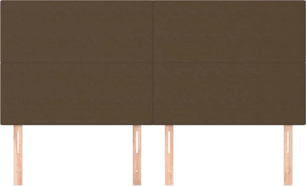 Čelo postele tmavě hnědé 180x5x118/128 cm látkové 3116069