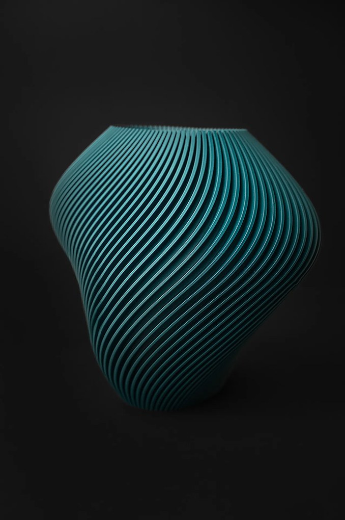 VÁZA TORACE - S jedinečným designem, transformative teal