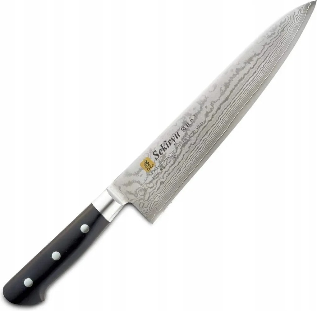 Japonský kuchařský nůž Chef/Gyuto 210 mm Sekiryu VG10 Damascus