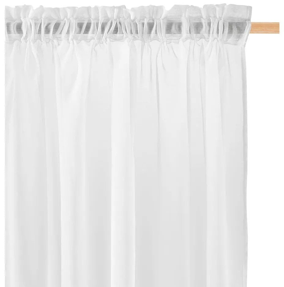Room99 Záclona na pásce Novelia Barva: Bílá, Velikost: 140 x 230 cm
