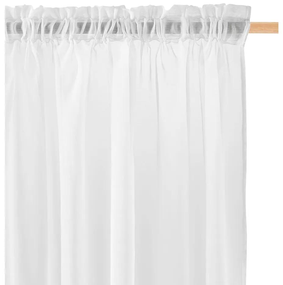 Room99 Záclona na pásce Novelia Barva: Bílá, Velikost: 250 x 230 cm