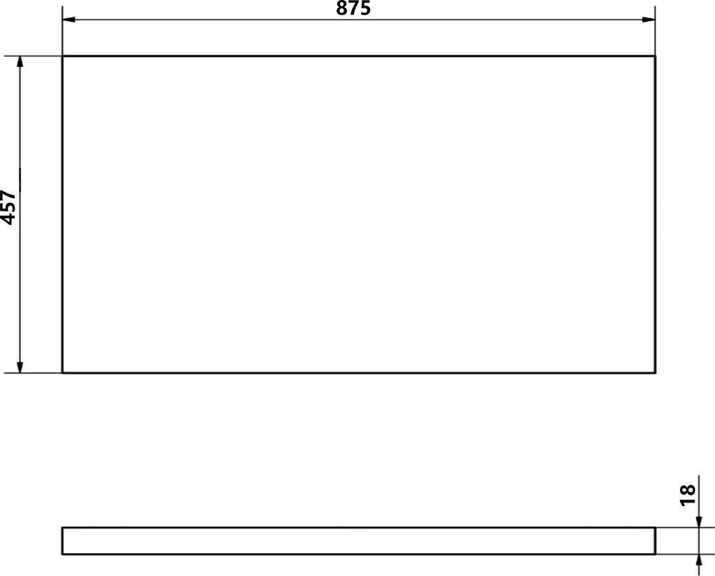Aqualine Altair deska 87,1 x 45 cm, dub emporio hnědá AI890