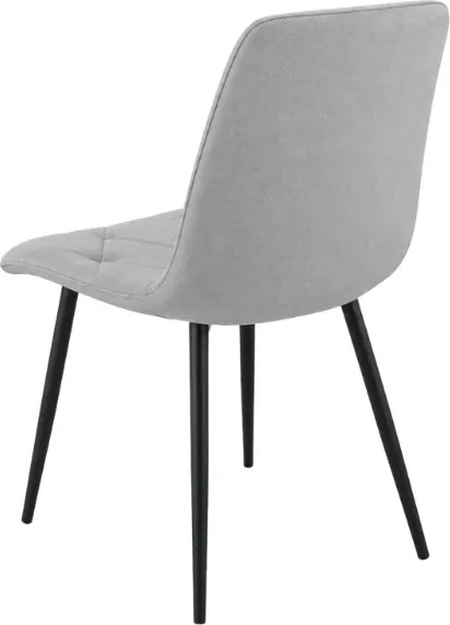Šedá židle LIBRA PLATINUM GREY s černými nohami