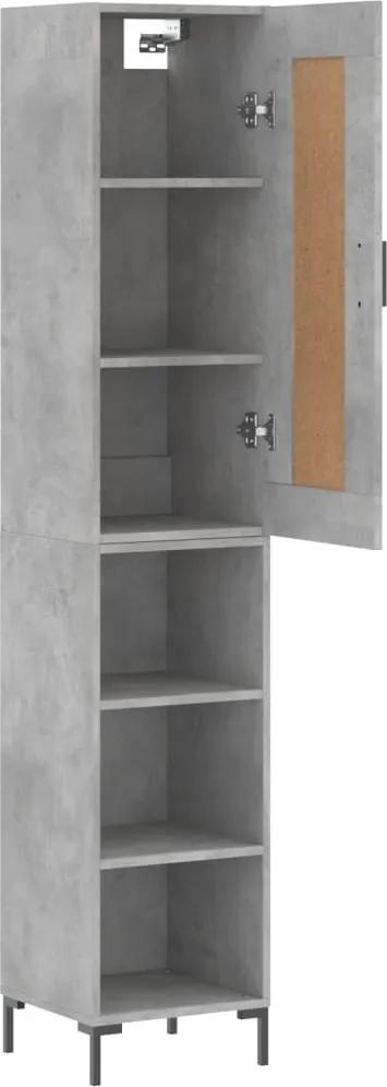 vidaXL Skříň highboard 34,5 x 34 x 180 cm kompozitní dřevo [3200325] Barva: Betonová šedá