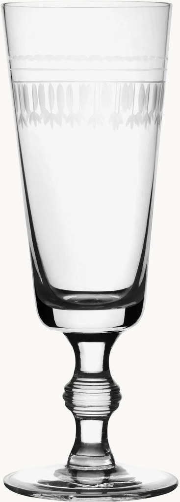 Sada ručně foukaných křišťálových sklenic na sekt Ovals, 4 díly