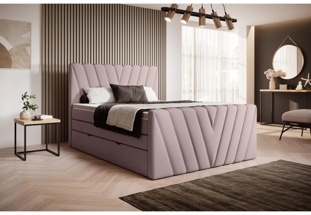 Candice boxspring postel 140X200 Materiál / Dekor: Lukso 24