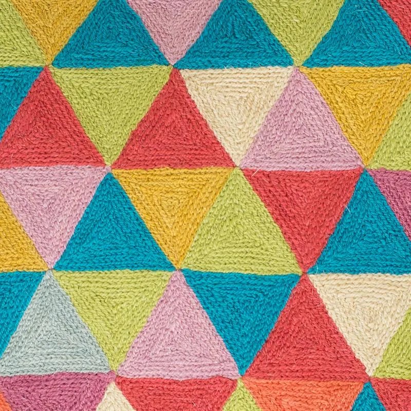 SCANquilt povlak ART WOOL triangles multi 45 x 45 cm