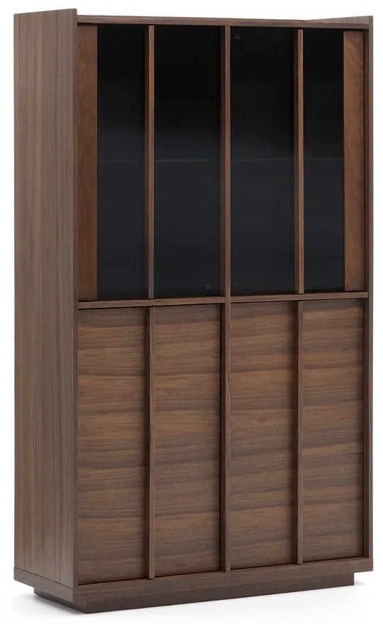 Hnědá vitrína v dekoru ořechu 100x170x40 cm Onix – Kave Home