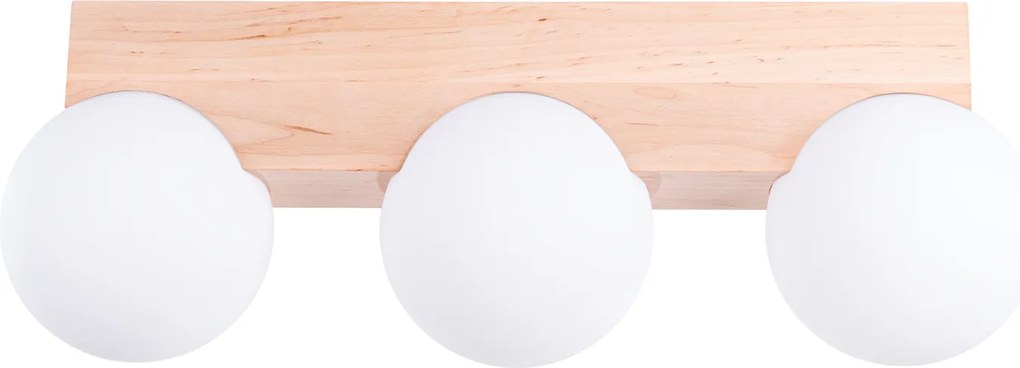 Sollux Lighting Stropní svítidlo BULBO 3 přírodní dřevo
