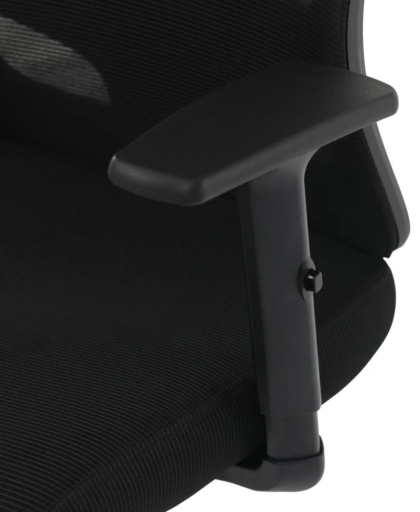 Kancelářská ergonomická židle LUMOS — síť / látka, černá