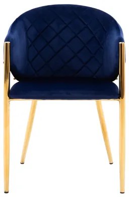 Židle se zlatými nohami tmavě modrá KYLLE